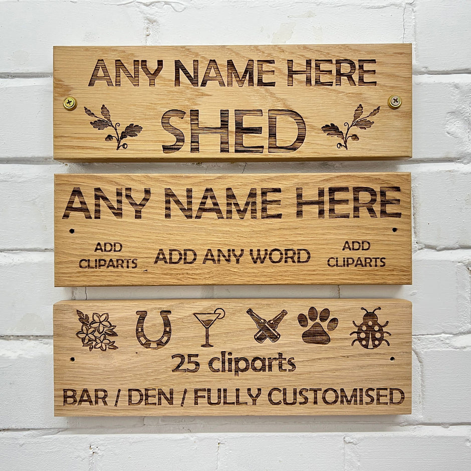 Wooden Plaques Various Sizes - Solid Oak, Meranti, Pine Wood ...